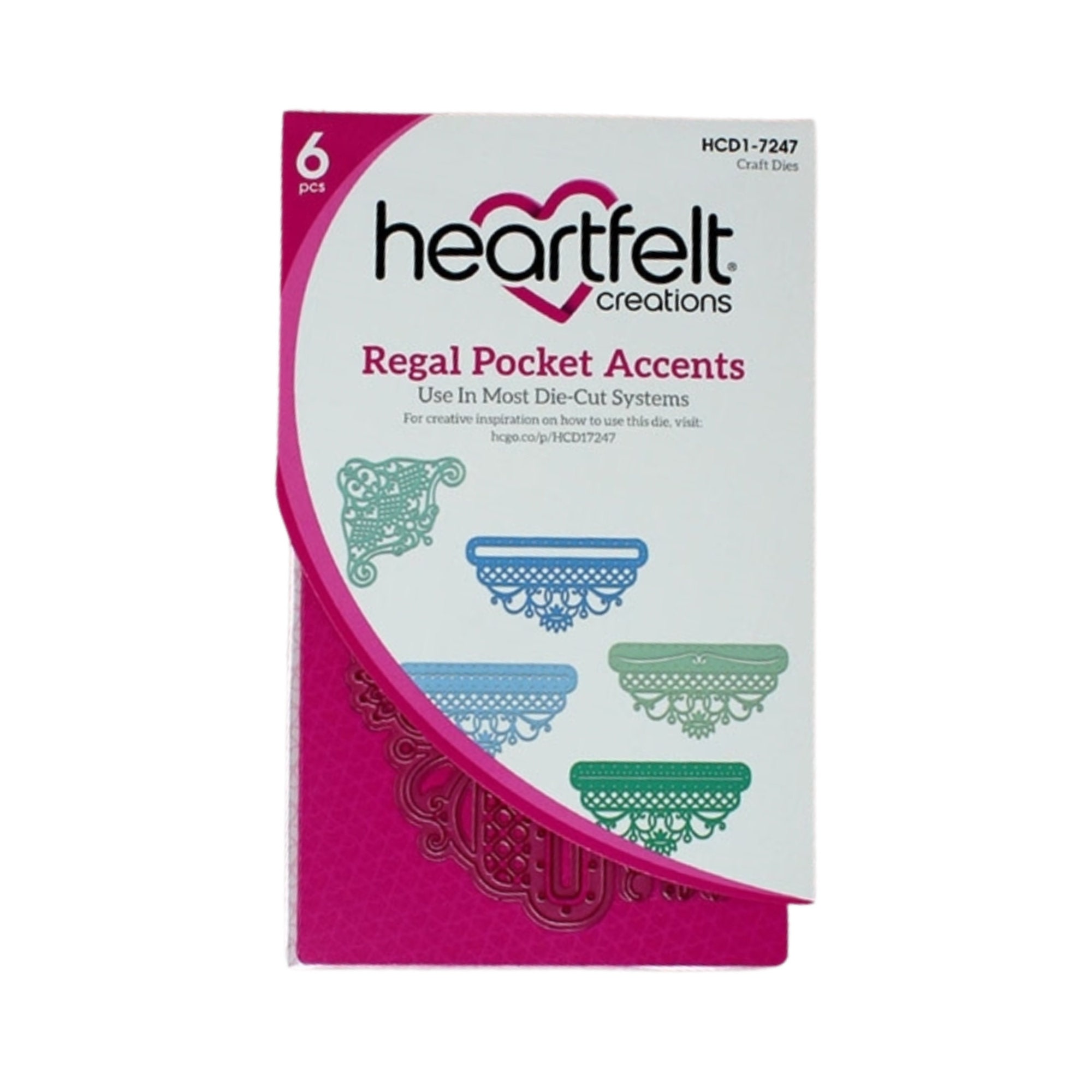 Regal Pocket Accents Cut & Emboss Dies by Heartfelt Creations, Metal ...