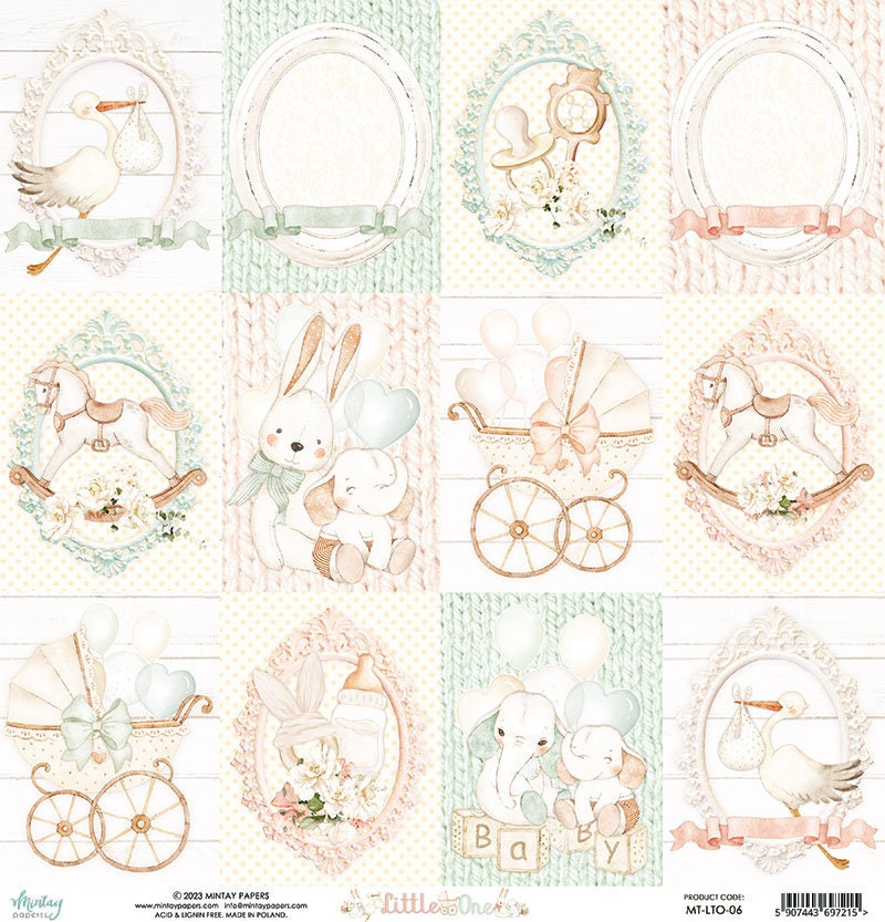 Little One Scrapbooking Collection Kit by Mintay Papers, Vintage ...