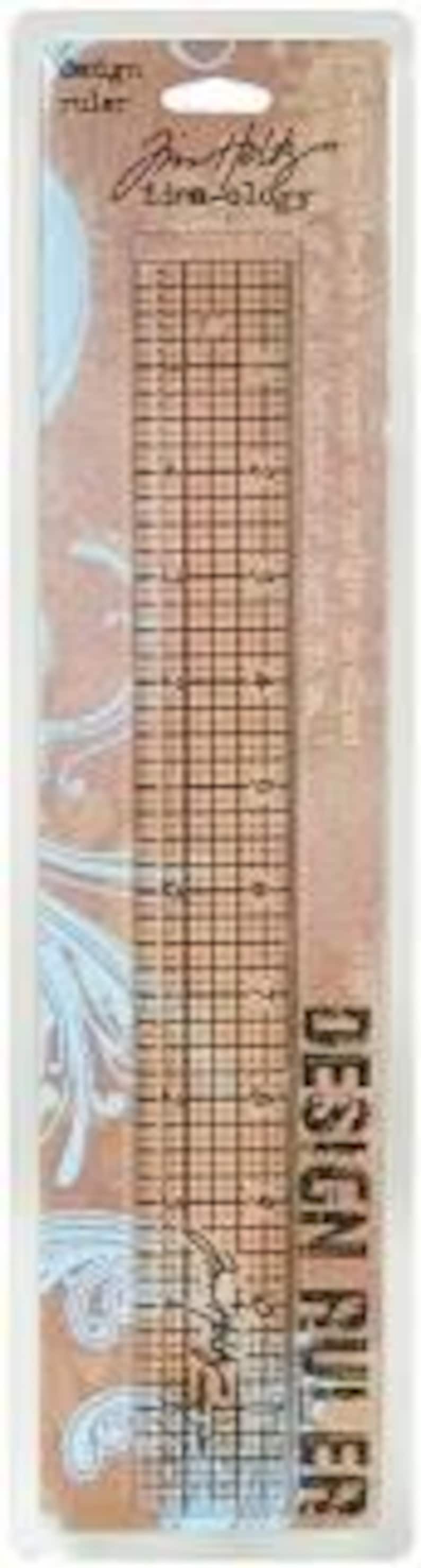 Tim Holtz Acrylic Ruler 12" With Centers, Precision Design Ruler in ...