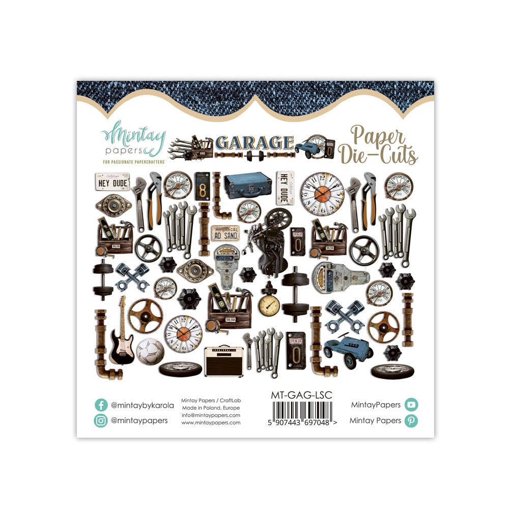 Garage Scrapbooking Collection Kit by Mintay Papers, Vintage Masculine ...