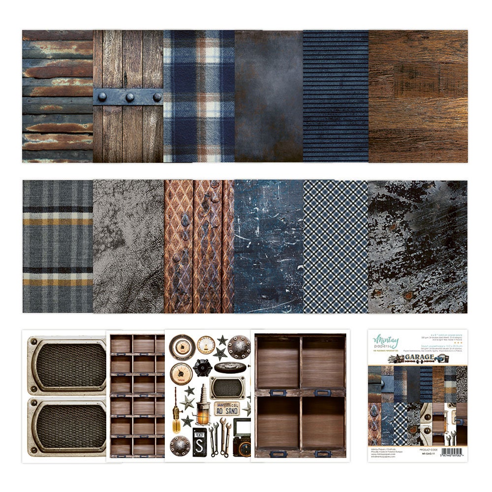 Garage Scrapbooking Collection Kit by Mintay Papers, Vintage Masculine ...