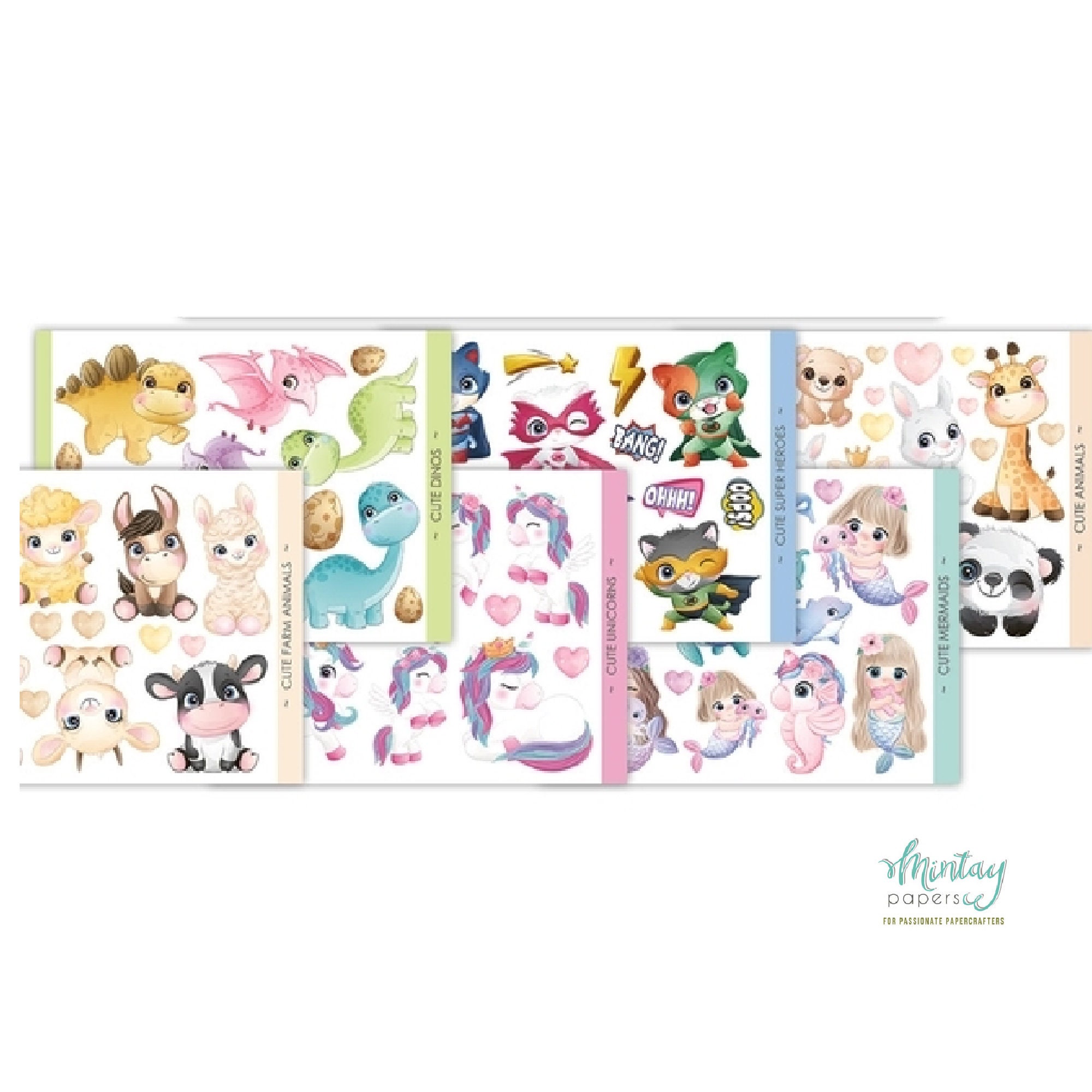 Cute Fussy Cutting Paper Cut Elements for Scrapbooking and - Etsy