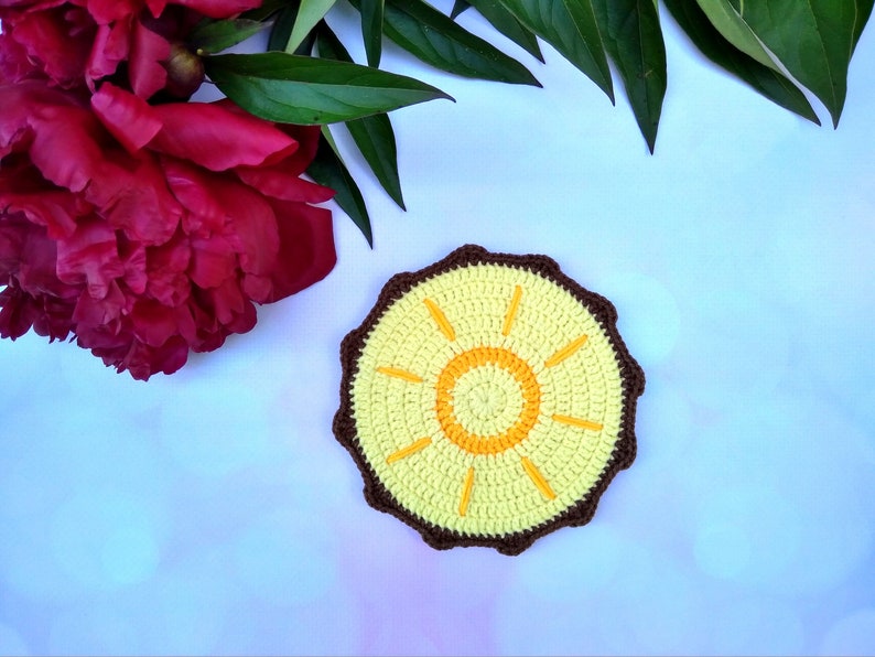 Crochet Fruits Coasters Pattern Crochet Mug Rug - Etsy