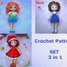 Crochet Doll Pattern, Amigurumi Doll Pattern, 12 Inch Doll Clothes ...