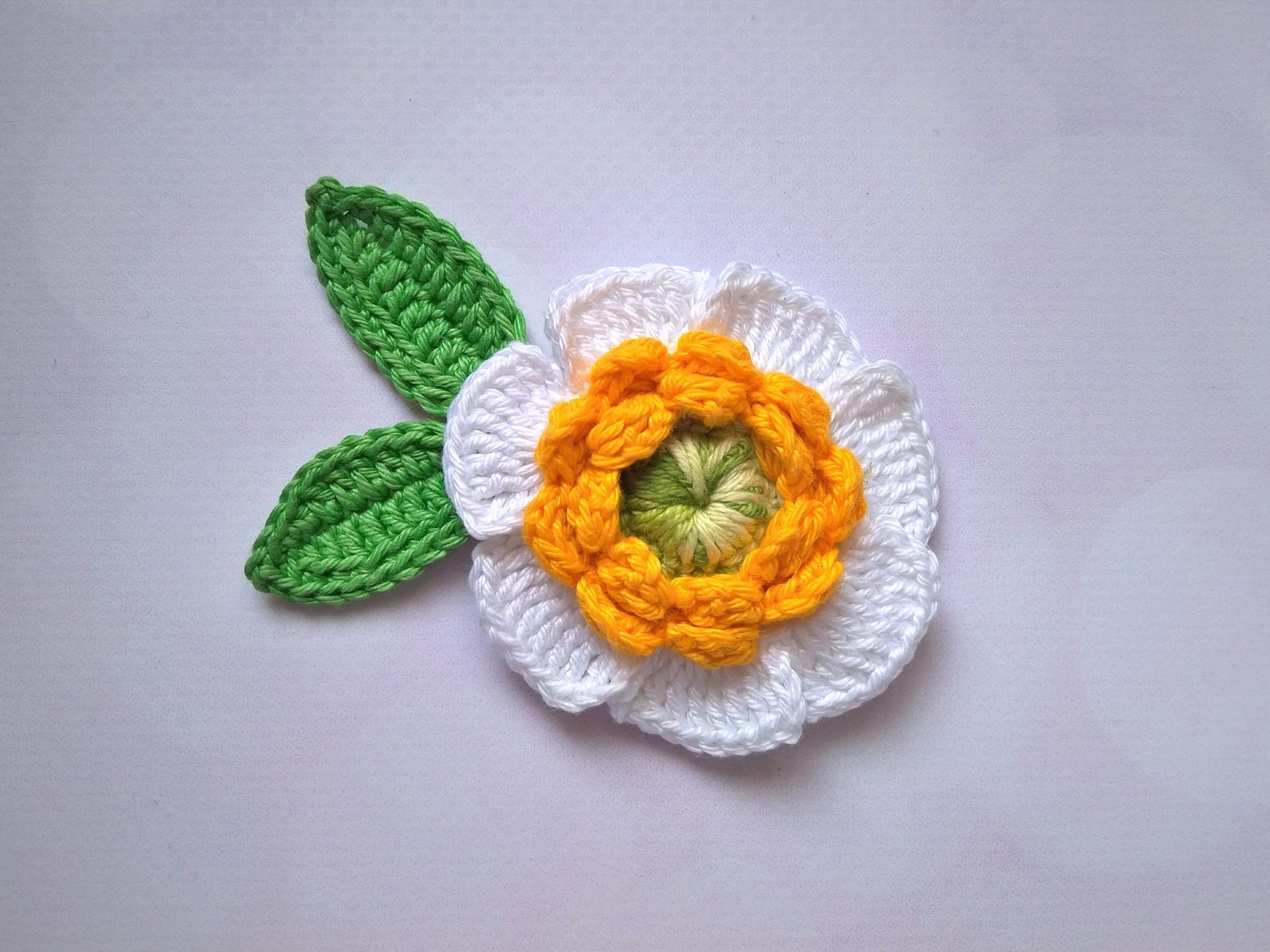 Crochet Flower Applique Pattern PDF INSTANT DOWNLOAD Crochet | Etsy