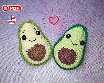 Avocado Keychain Crochet Pattern - Etsy