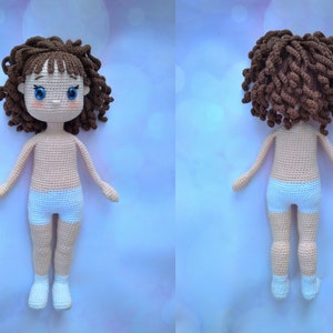 Christmas Crochet Amigurumi Doll Pattern, 12 Inch Doll Clothes Pattern ...