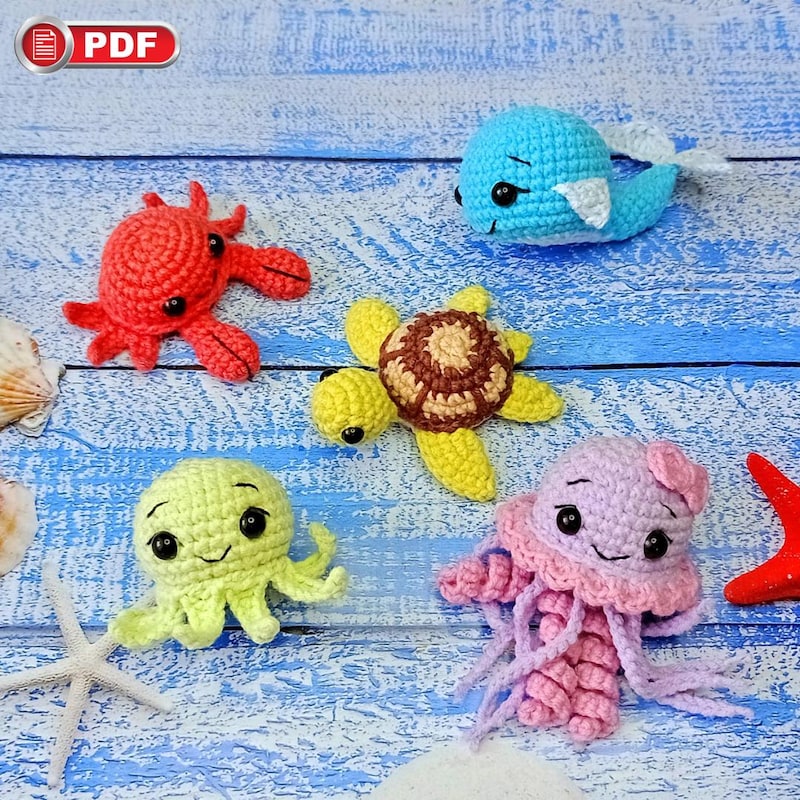 Sea Creatures Crochet Pattern - Etsy