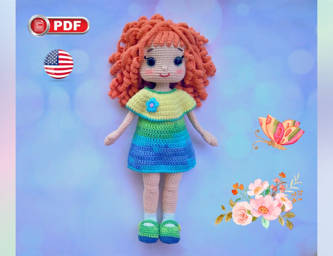 Crochet Doll Pattern, Amigurumi Doll Pattern, 12 Inch Doll Clothes ...