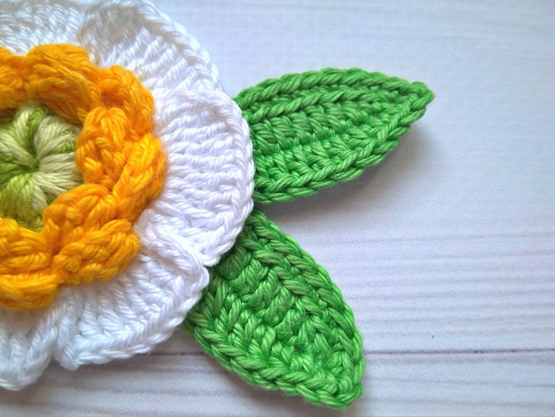 Crochet Flower Applique Pattern PDF INSTANT DOWNLOAD Crochet | Etsy