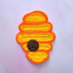Beehive and Bee Crochet Pattern, Crochet Applique Pattern, PDF Pattern ...
