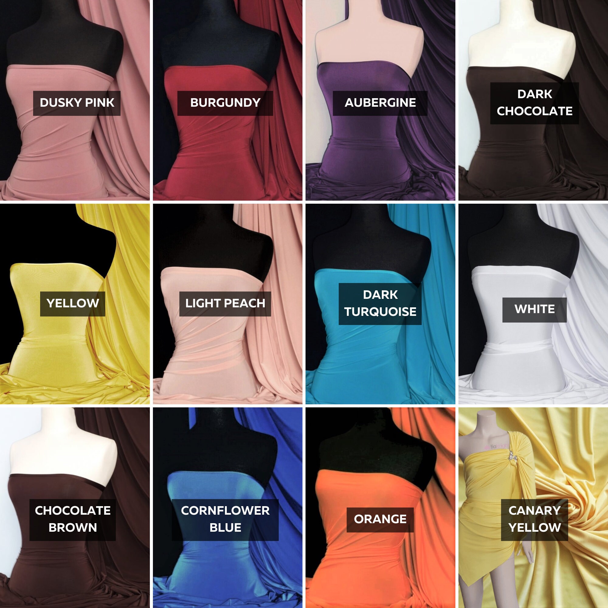 Silk Touch Dressmaking Stretch Jersey Lycra Fabric Q53 by Tia - Etsy UK