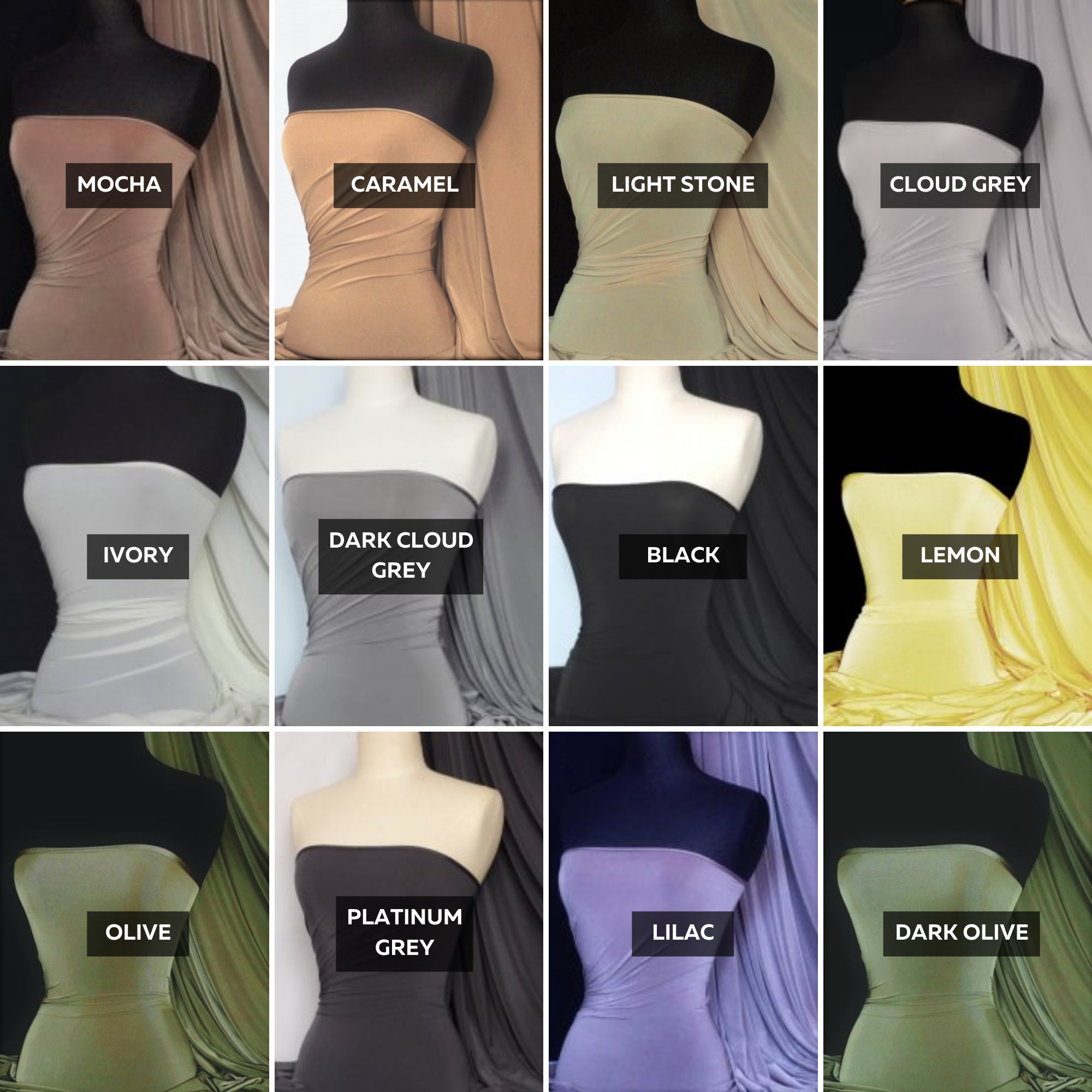 Silk Touch Dressmaking Stretch Jersey Lycra Fabric Q53 by Tia - Etsy UK