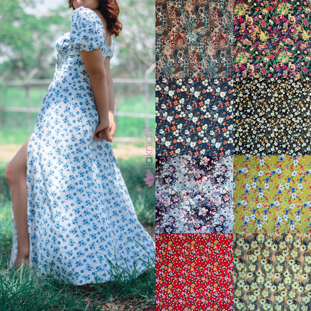 Woven Blouse/dress Dressmaking Fabric- Floral Prints by Tia Knight - Etsy