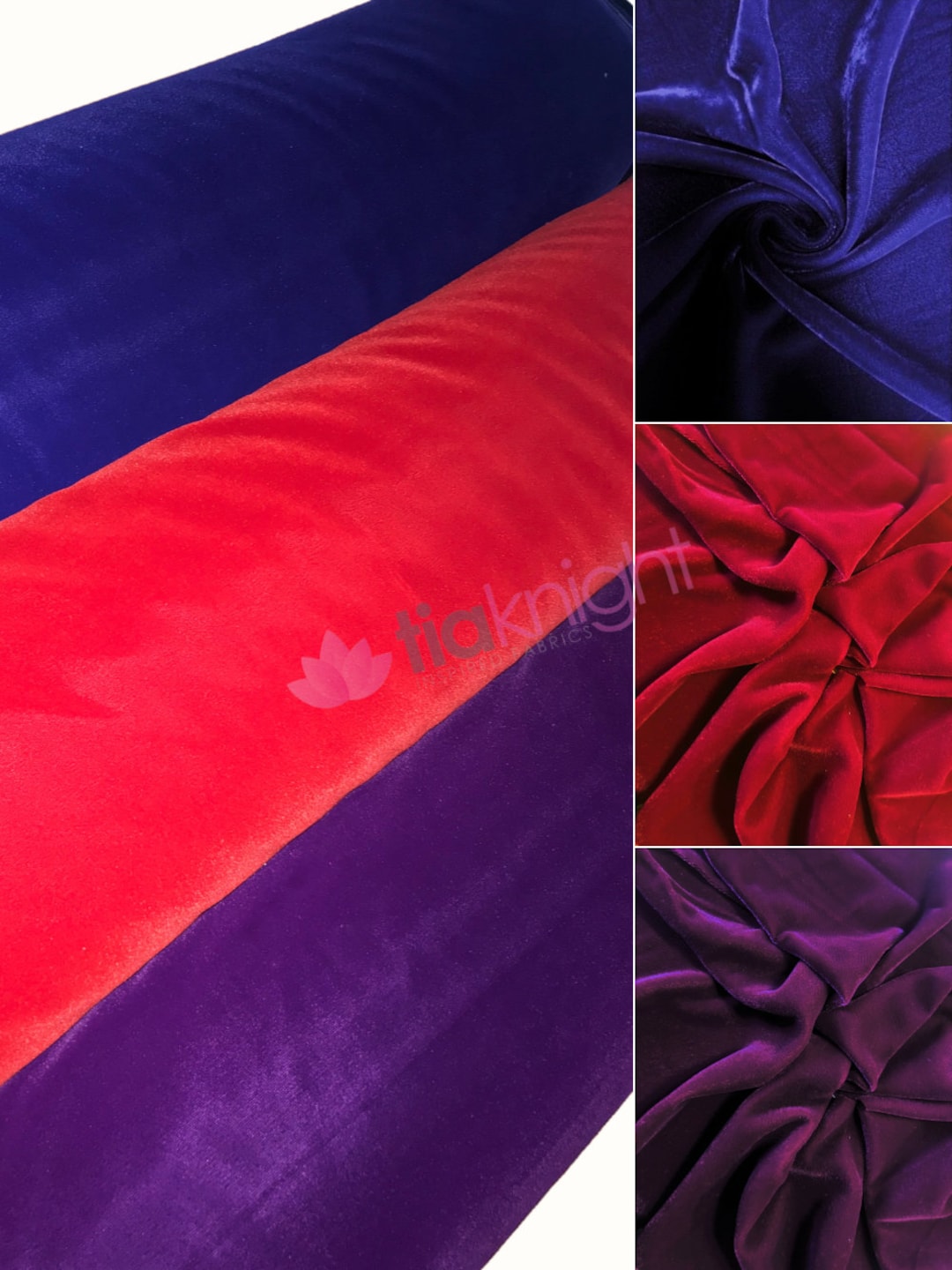 Triple Micro Velvet Velour Fabric Luxuriously Soft Velvet- SQ364 by Tia ...
