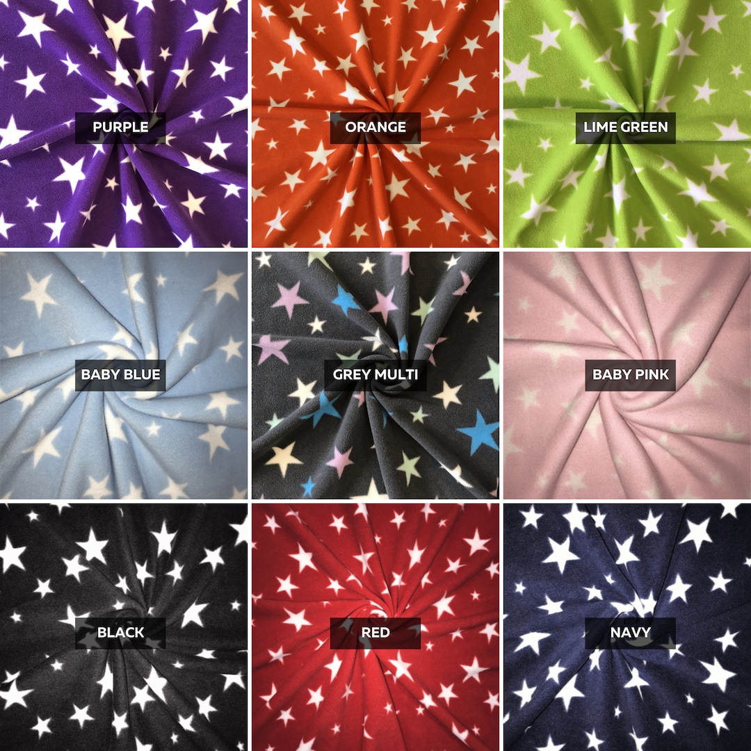 Polar Fleece Anti-pill Super Soft & Thick Fabric - Twinkle Stars SQ351 ...