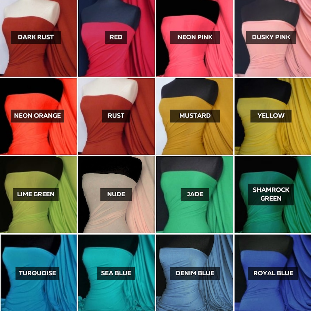 Viscose Cotton Stretch Elastane Jersey Dressmaking Fabric Q300 - Etsy