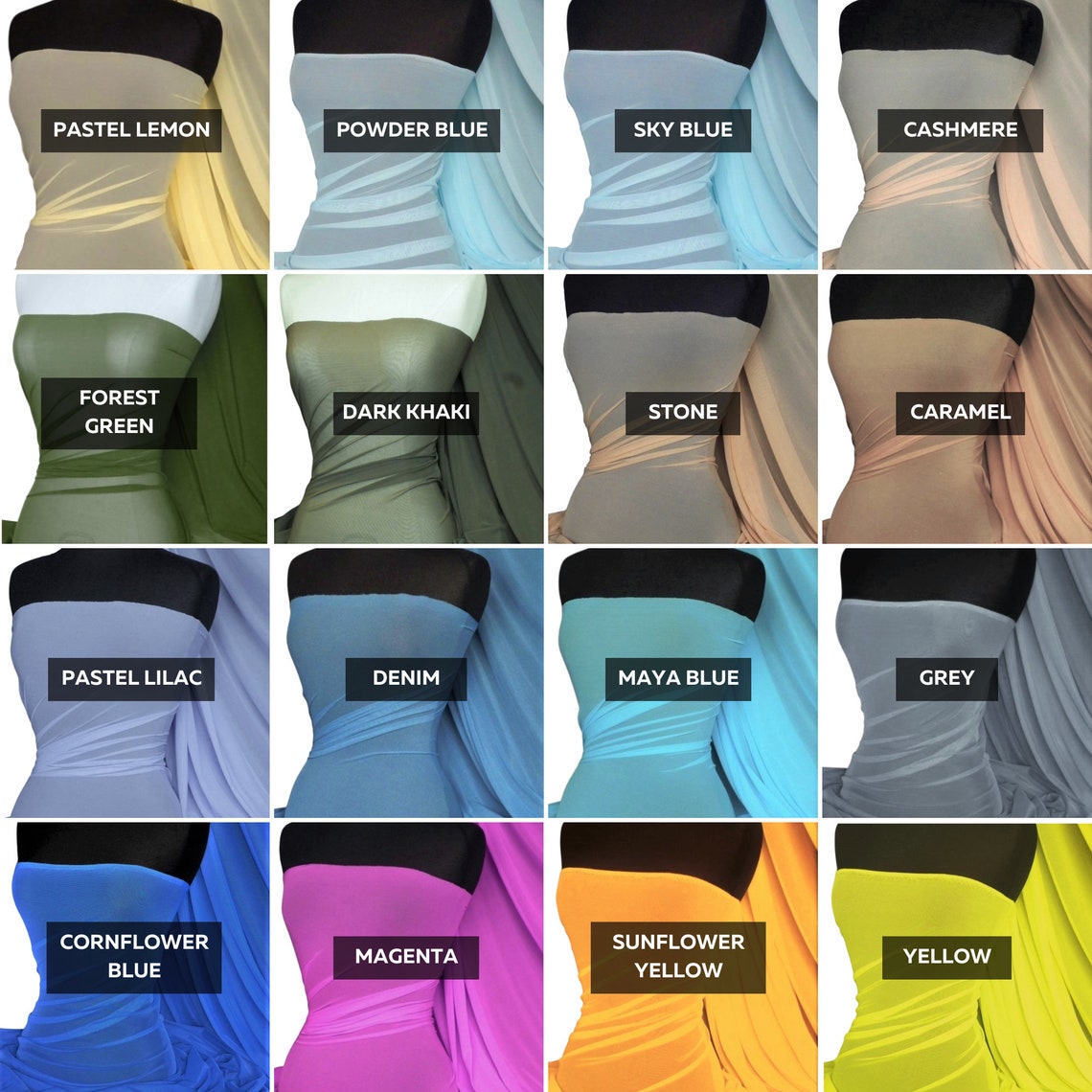 LT Power Mesh 4 Way Stretch Material - 109 LT by Tia Knight - Etsy