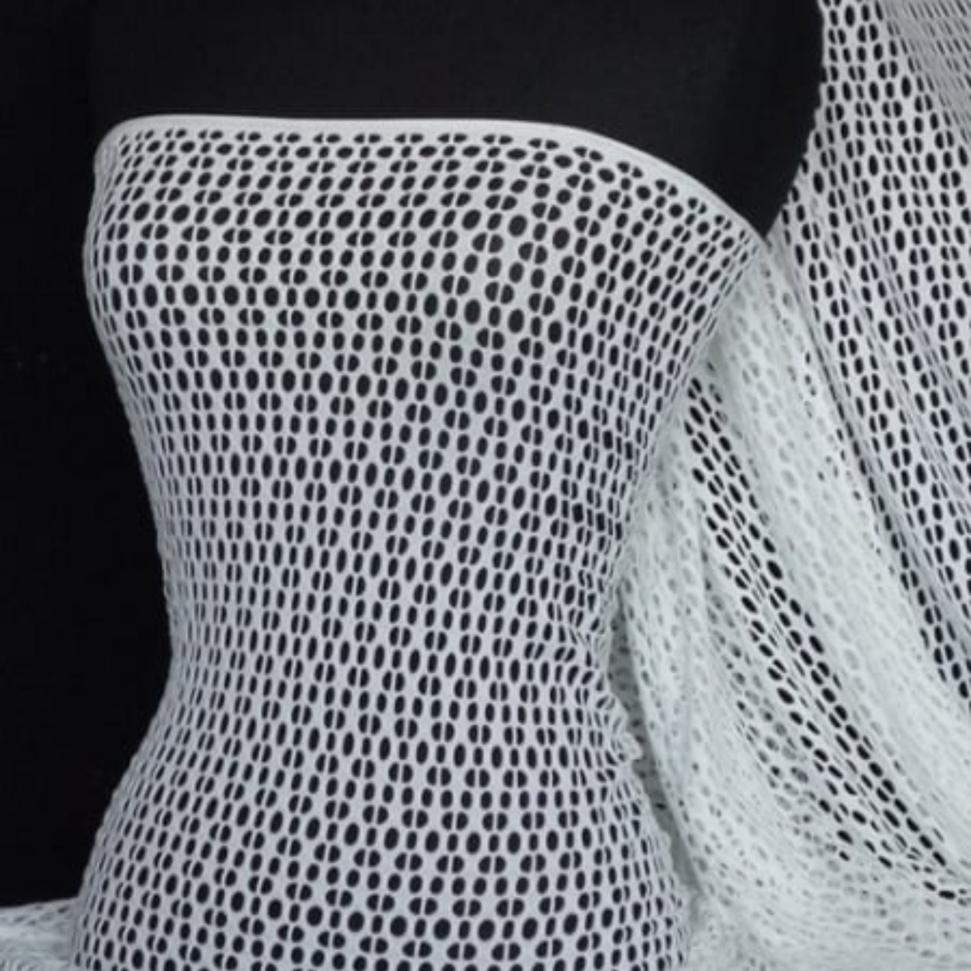Fish Net 4 Way Stretch Circle Knit Material Ivory Q899 IV by - Etsy UK