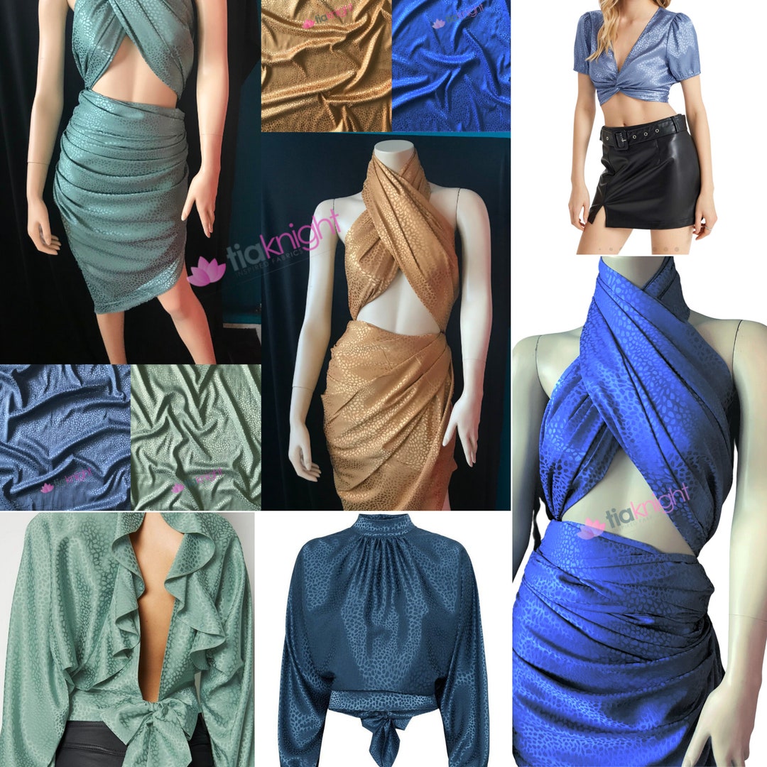 Jacquard Design Satin Dress Woven Dressmaking Décor Fabric- Animal ...