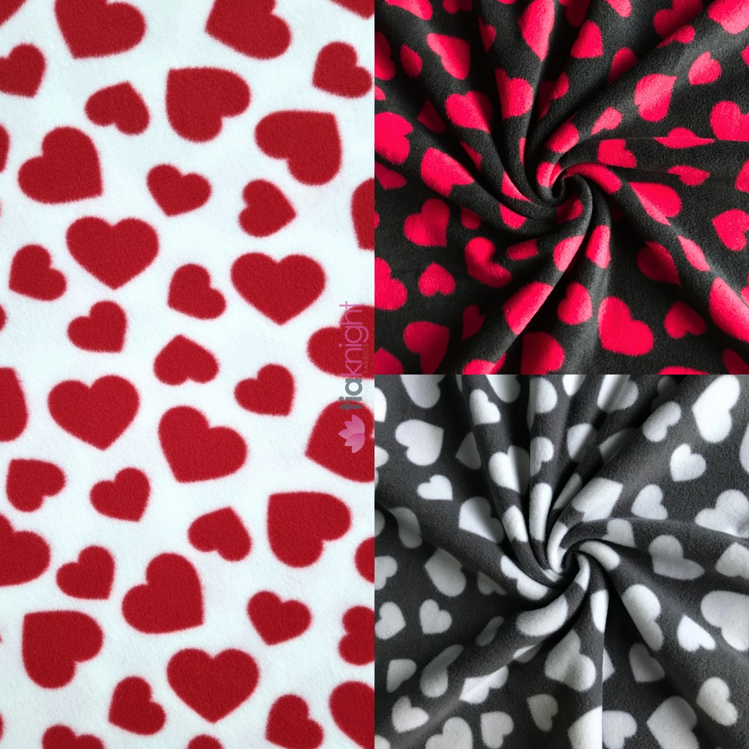 Polar Fleece Anti Pill Washable Soft Fabric NEW Hearts SQ750 by Tia ... Polar Fleece Anti Pill Washable Soft Fabric NEW Hearts SQ750 by Tia ...