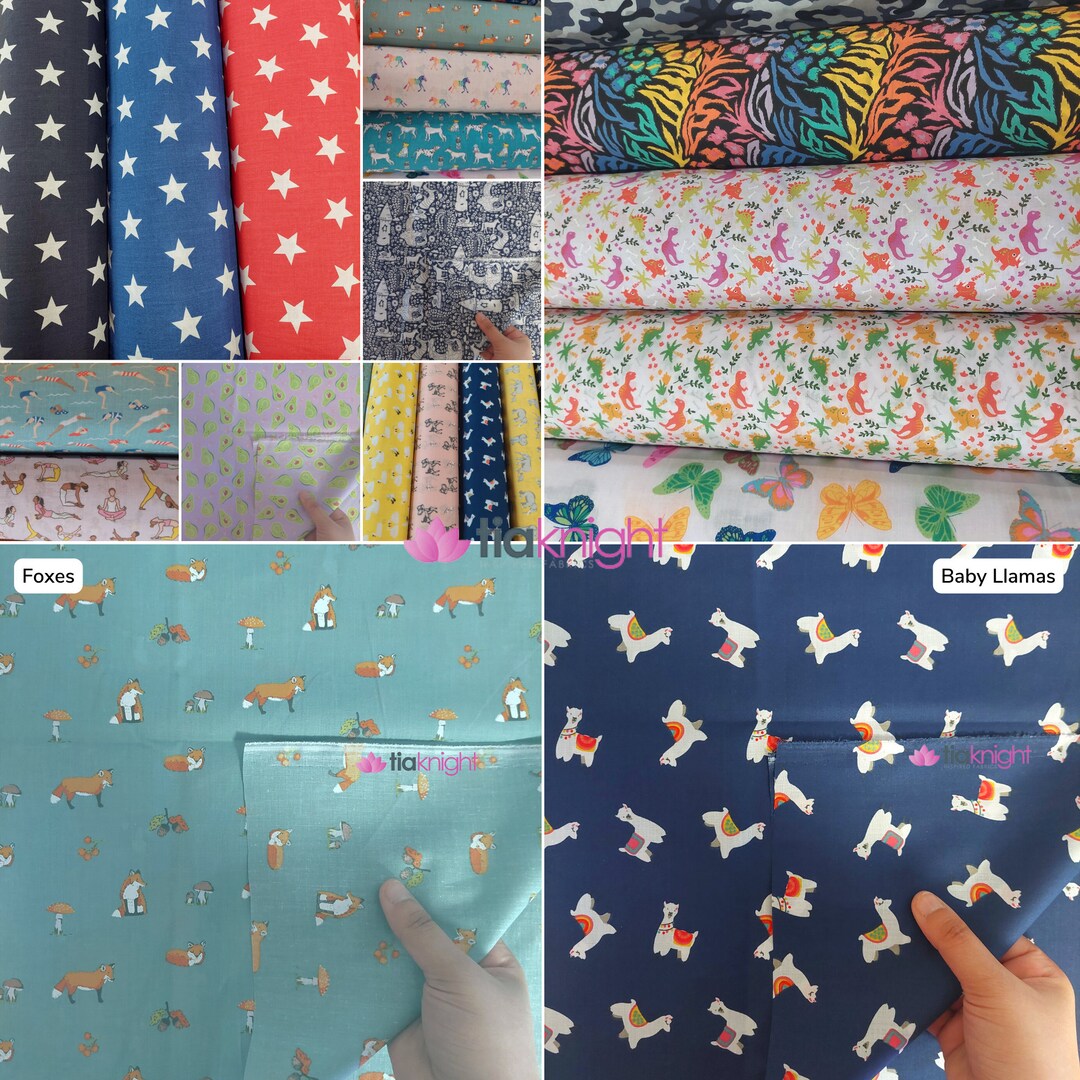 Poly Cotton Woven Crafting Fabric 45" Wide Assorted Patterns SQ752 by ...