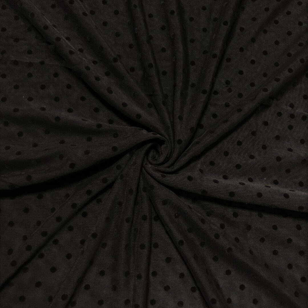 Power Mesh 4 Way Stretch Material Black Dobby SQ720 BK by Tia Knight - Etsy