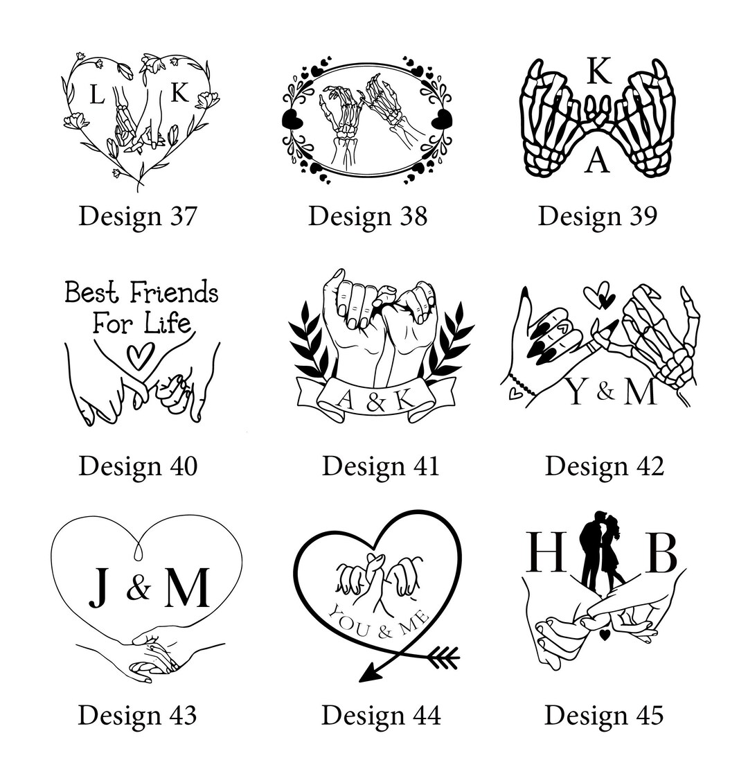 Custom Pinky Promise Wax Seal Stamp, Couple Hands With Text Names Wax ...
