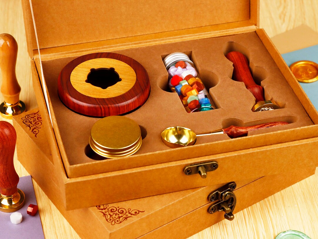 Personalized Wax Seal Stamp, Sealing Wax Kit, Wax Envelope Seal Kit ...