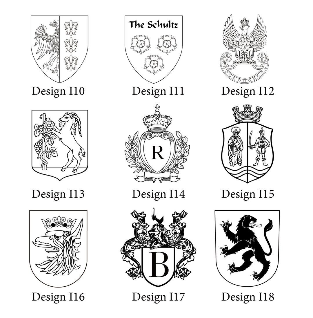 Coat of Arms Wax Seal Stamp, Family Crest Wax Seal Stamp Kit, Crown Wax ...