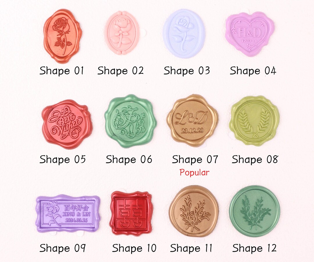 Custom Wax Seal Stickers, Self Adhesive Backing Wax Stickers, Handmade ...