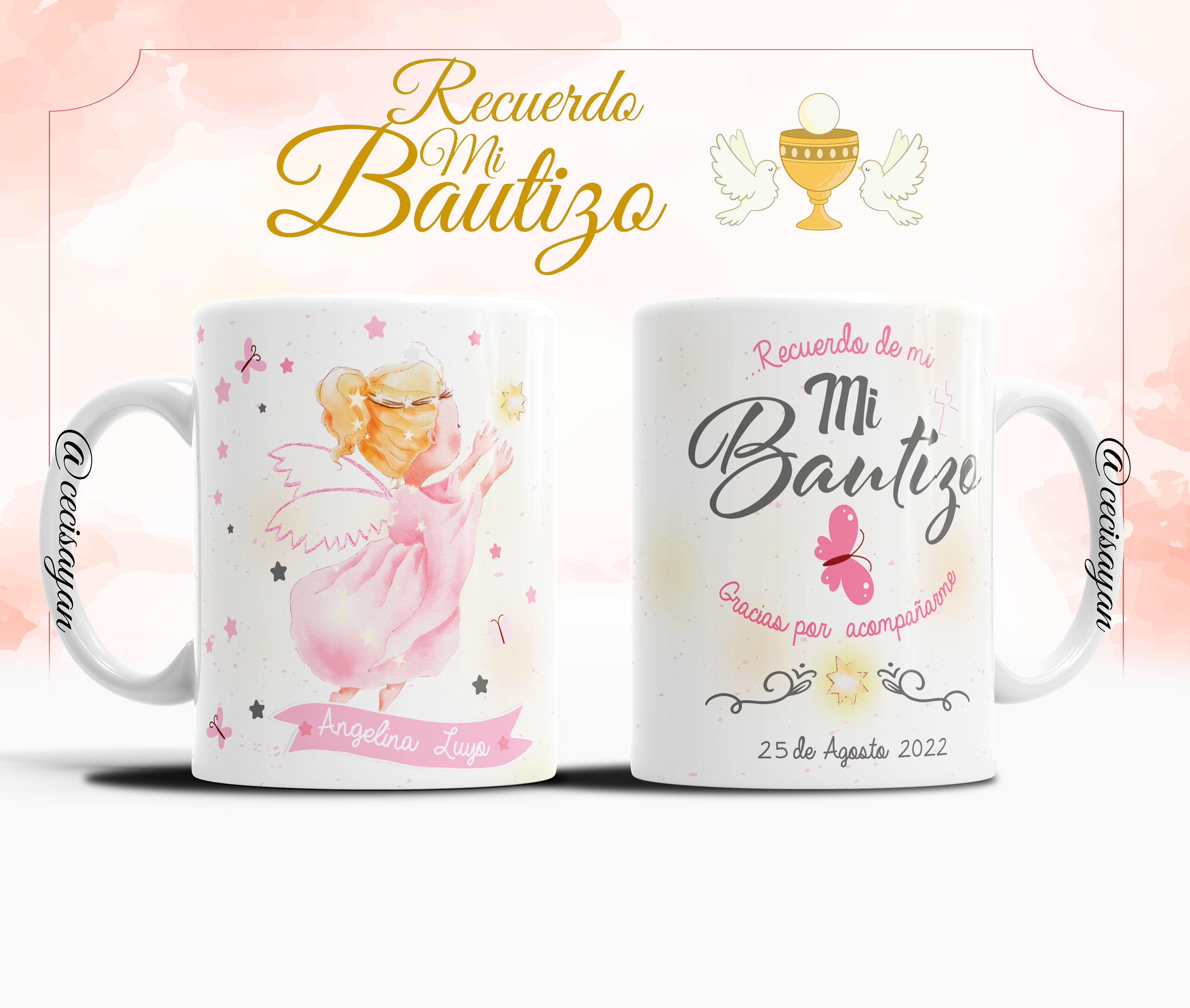Diseños Sublimación Bautizos Para Taza - sublimation templates - mug ...