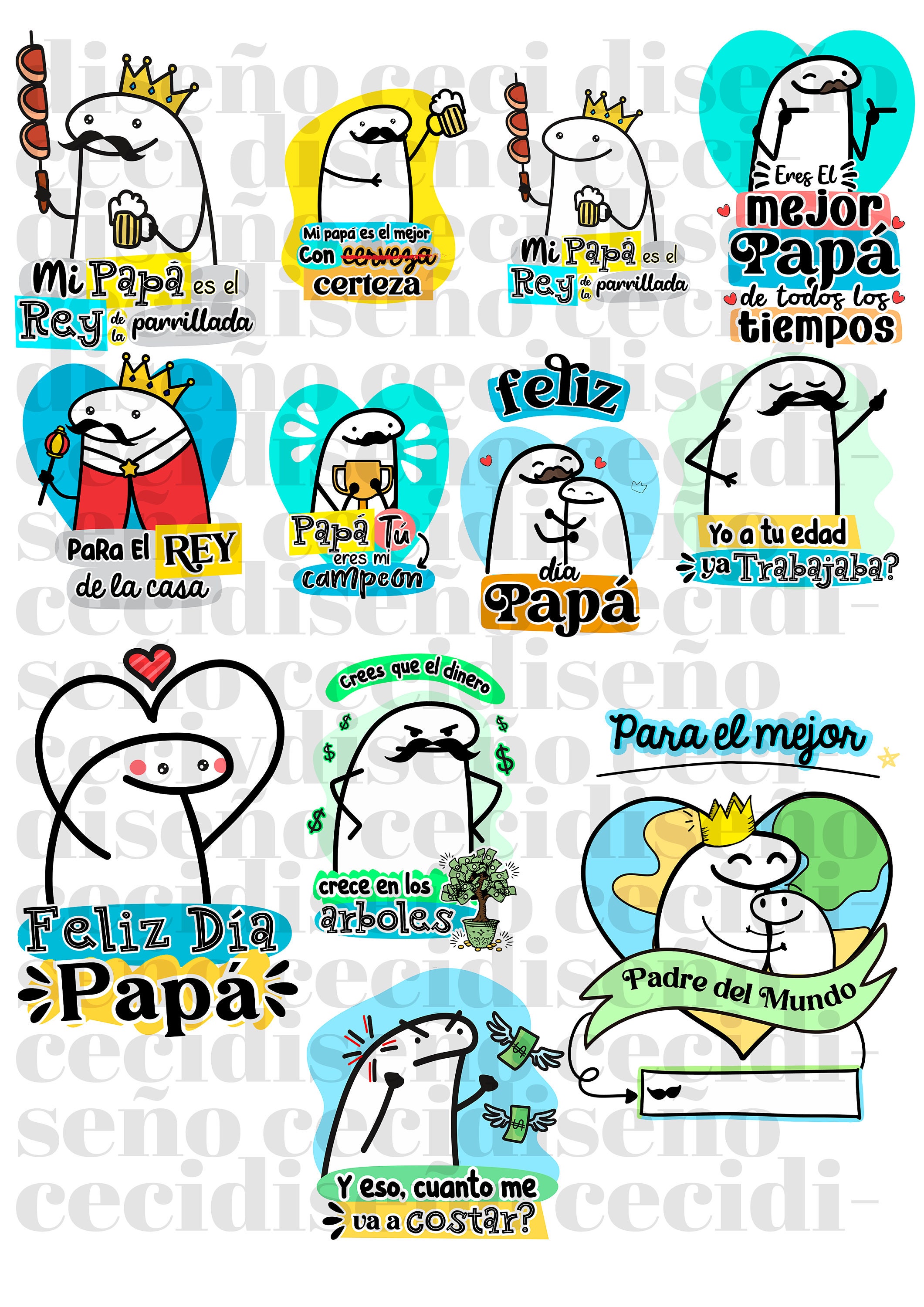 Flork meme PAPA, Padre e hijo, hombre flork, PAPA flork, PNG digital ...