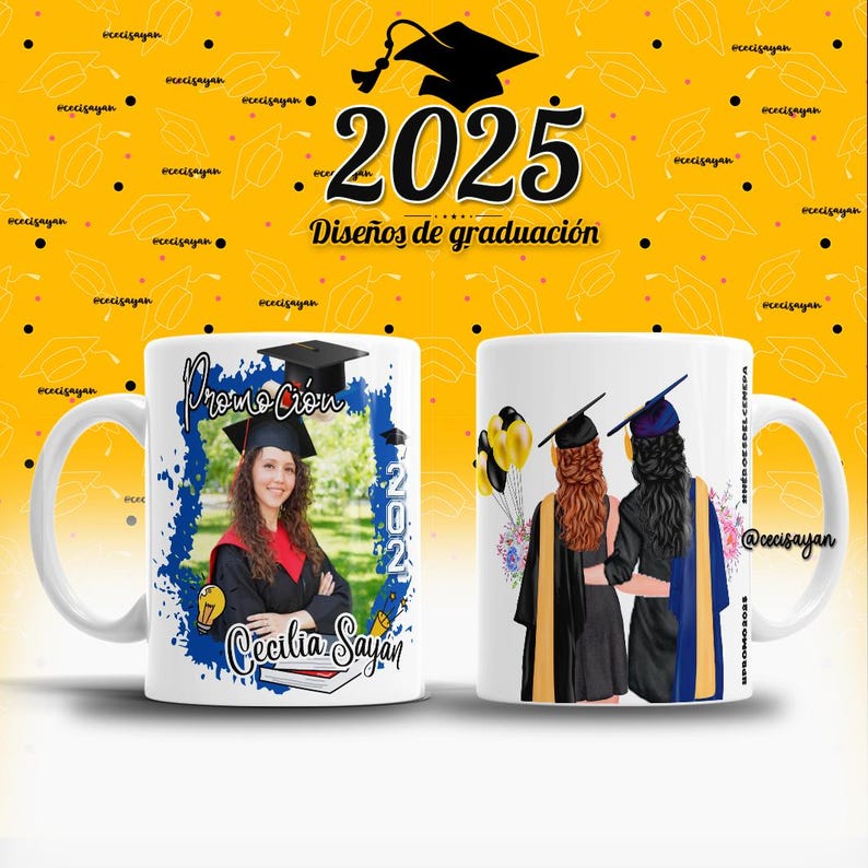 11 Graduation Designs in Editable Photoshop / Design to Sublimate Mugs ...