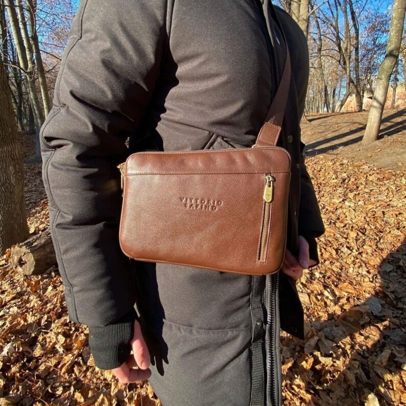 Leather Man Bag, Crossbody Bag Men, Leather Shoulder Bag Men, Black ...