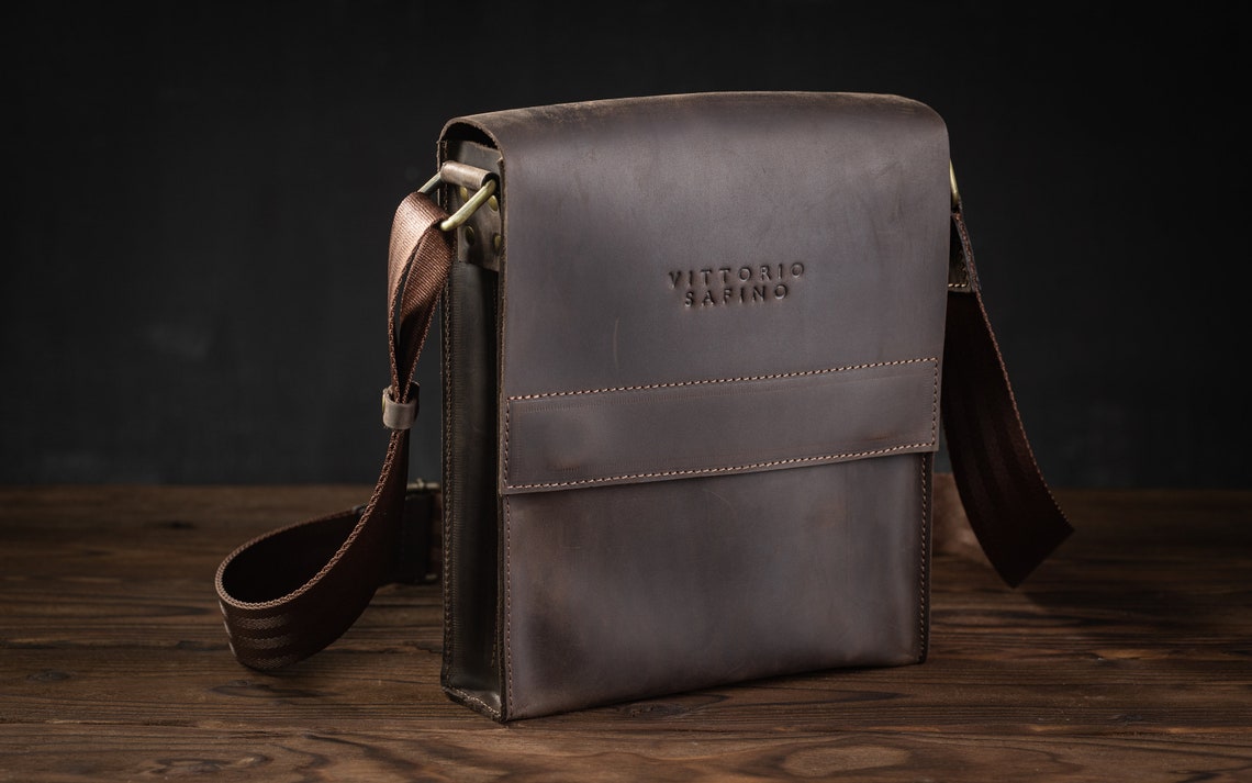 Men's Bag Vintage Leather, Shoulder Bag for Men, Leather Crossbody Bag ...