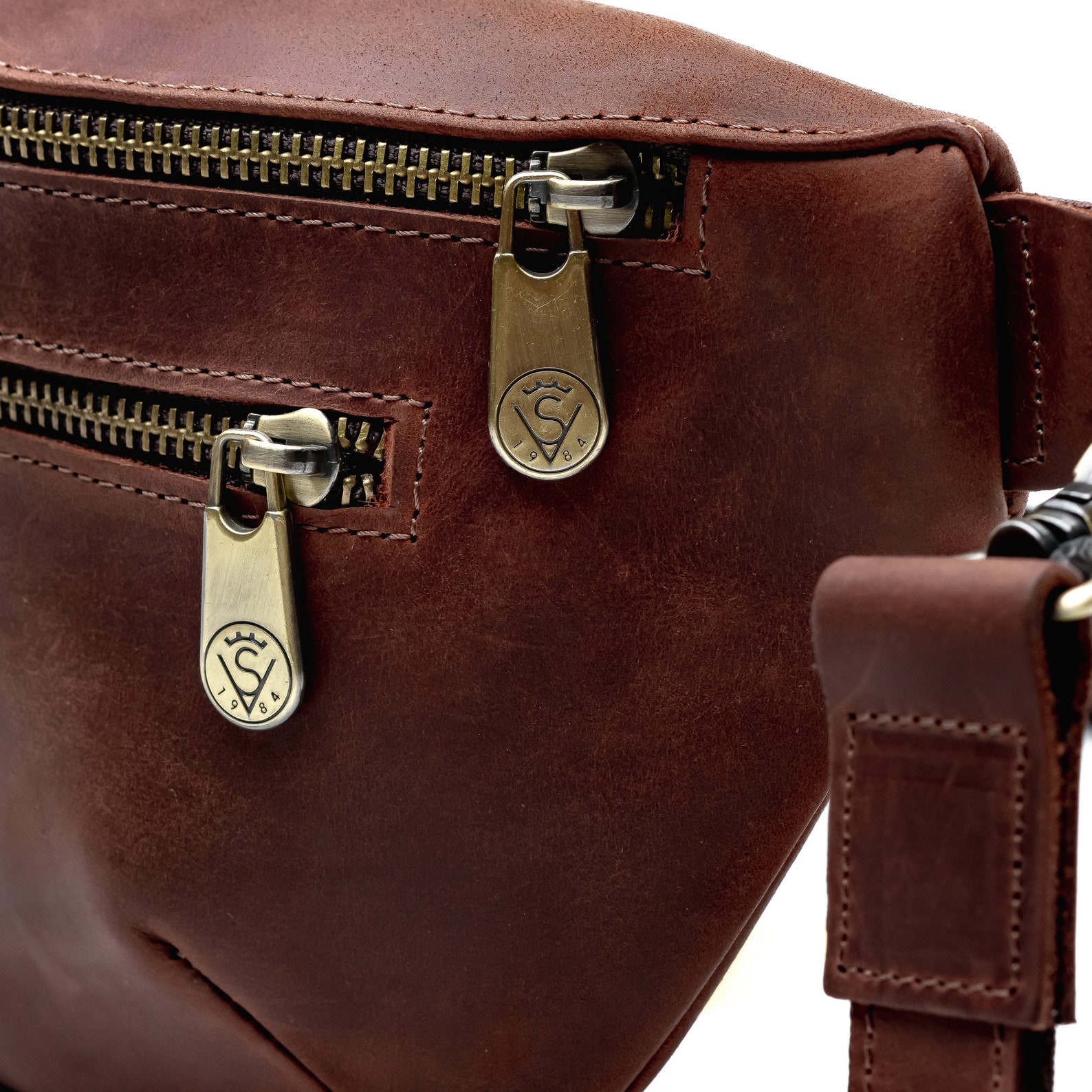 Leather funny pack funnypack Hip Bag Black Banana bag Hands | Etsy