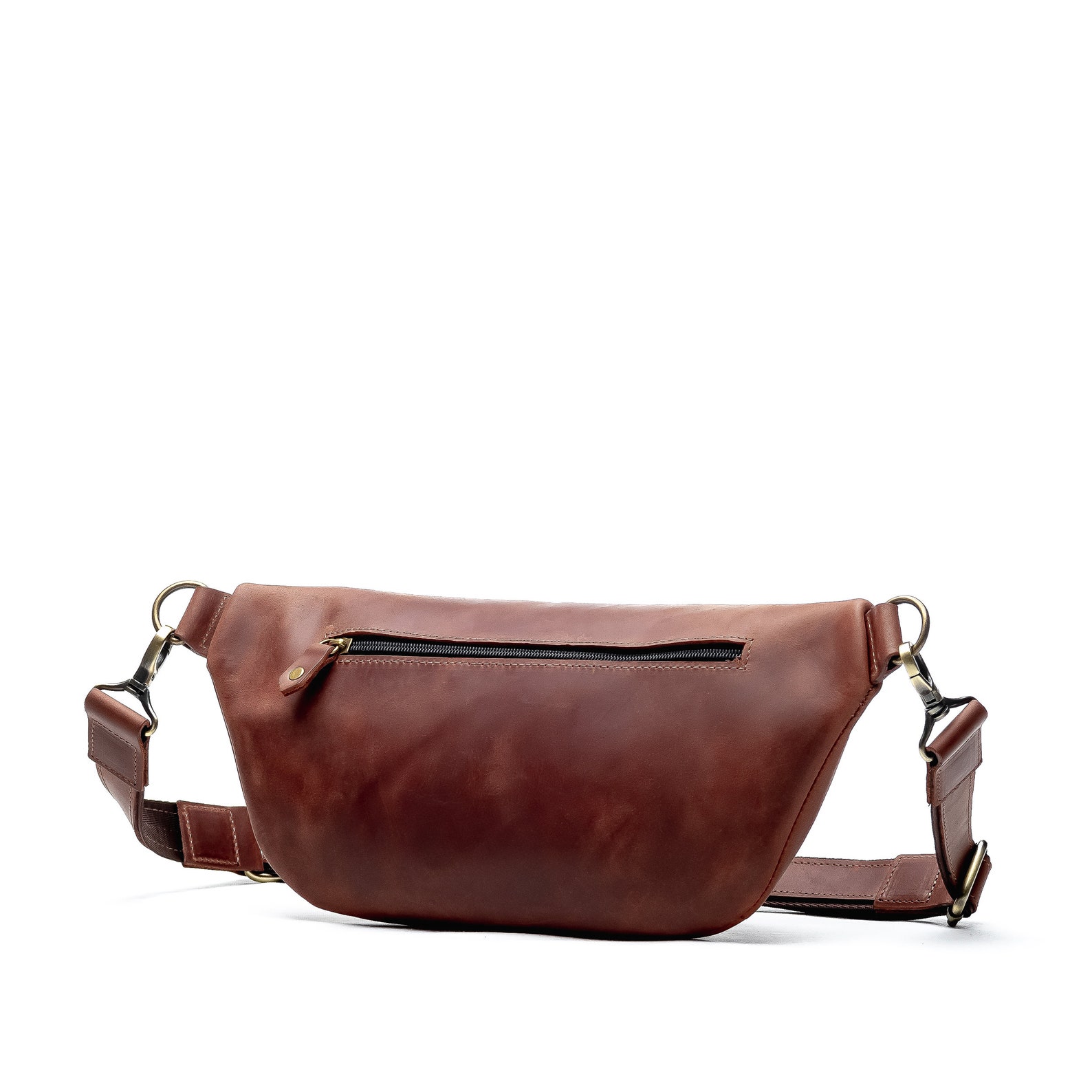 Leather funny pack funnypack Hip Bag Black Banana bag Hands | Etsy