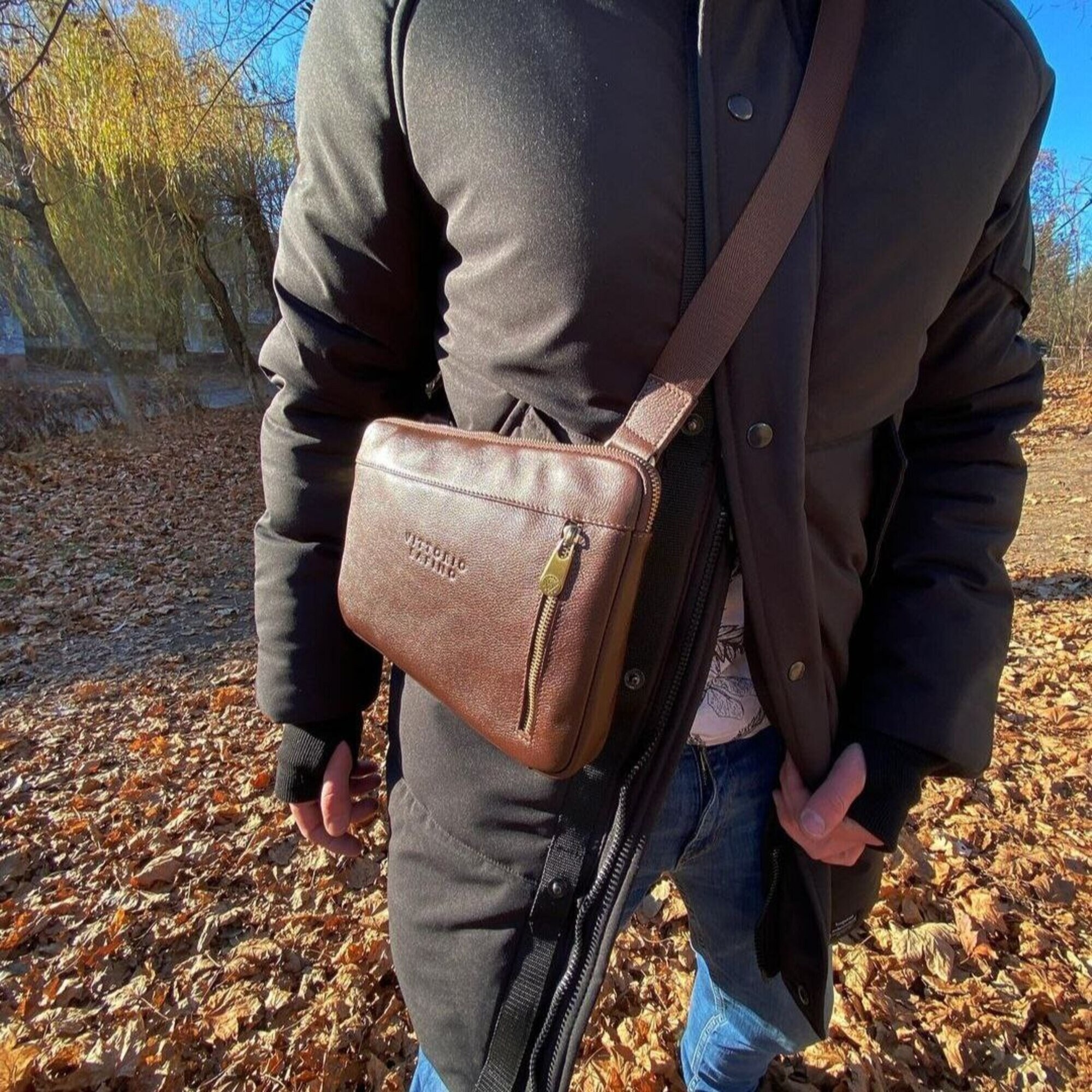 Leather Man Bag, Crossbody Bag Men, Leather Shoulder Bag Men, Black ...