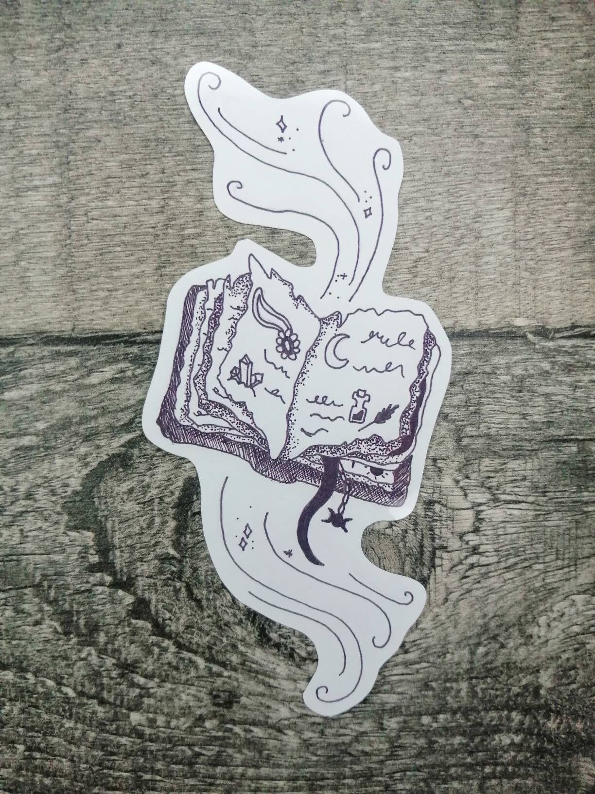 Cast a Spell Stickers Spell Book Sticker Vinyl Stickers - Etsy