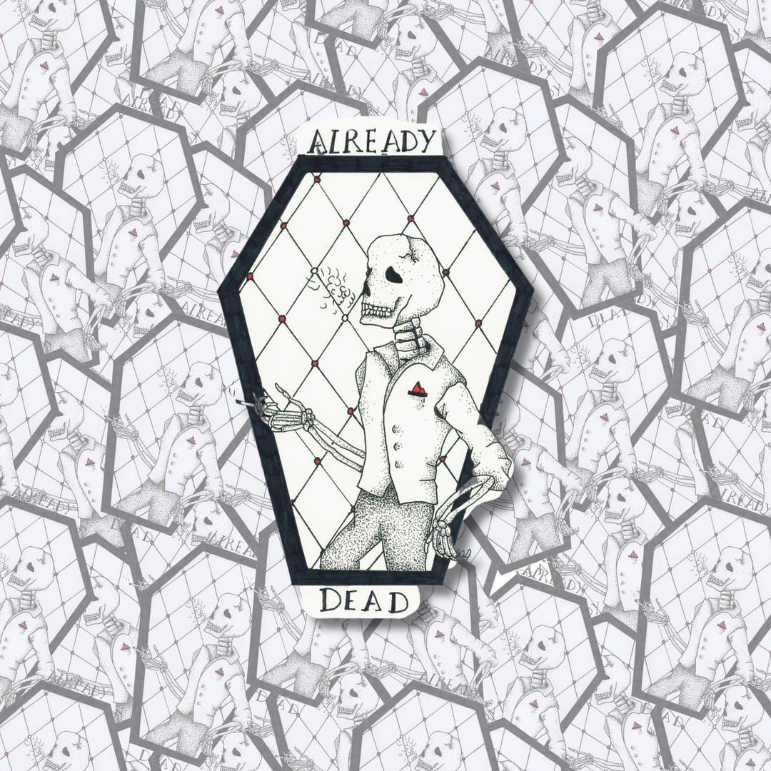 Already Dead Stickers, Alternative Stickers, Gothic Stickers, Vinyl ...