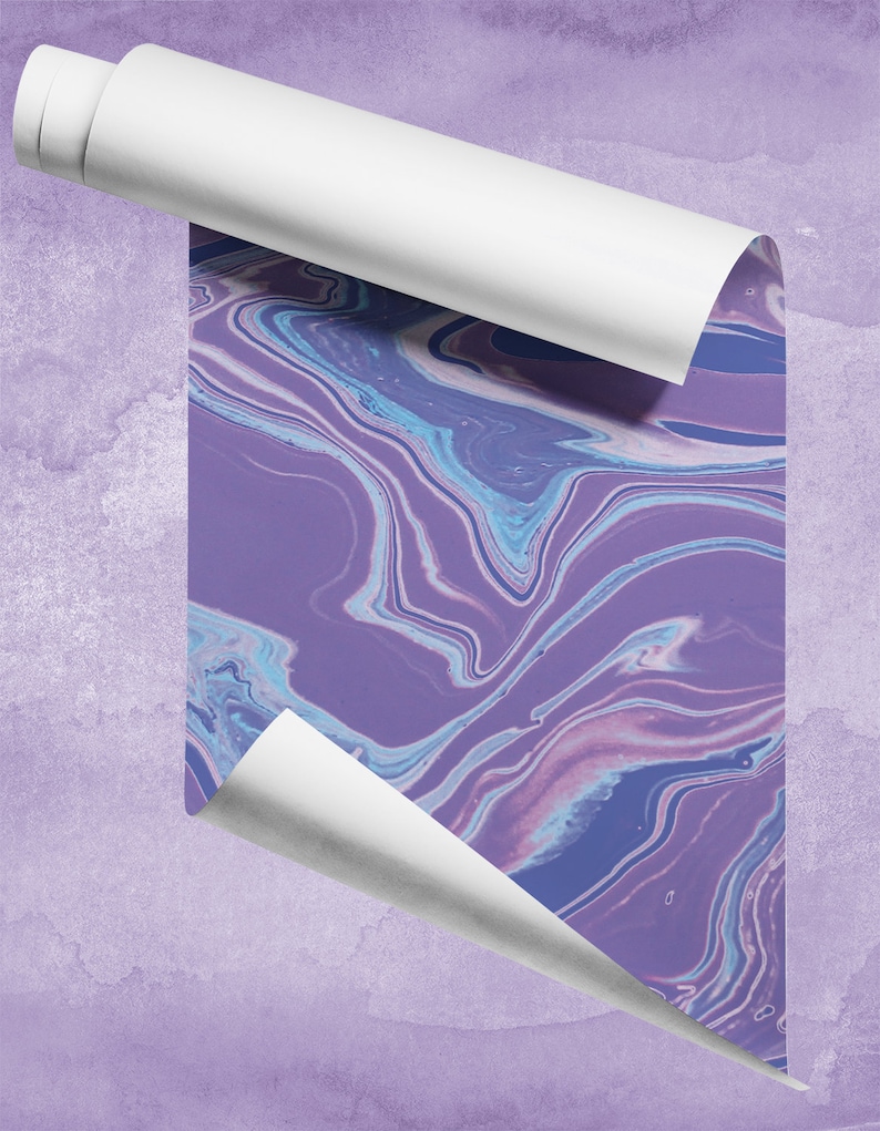 Violet Acrylic Paint Abstract Art Wallpaper Self Adhesive - Etsy
