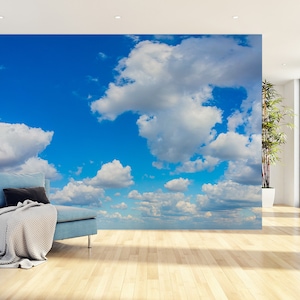 Blue Sky and Clouds Wallpaper, Skyscape Wall Mural • Peel and Stick ...