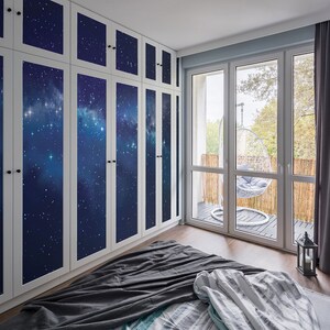 Dark Blue Cosmic Wallpaper, Space & Stars Wall Mural • Peel and Stick ...