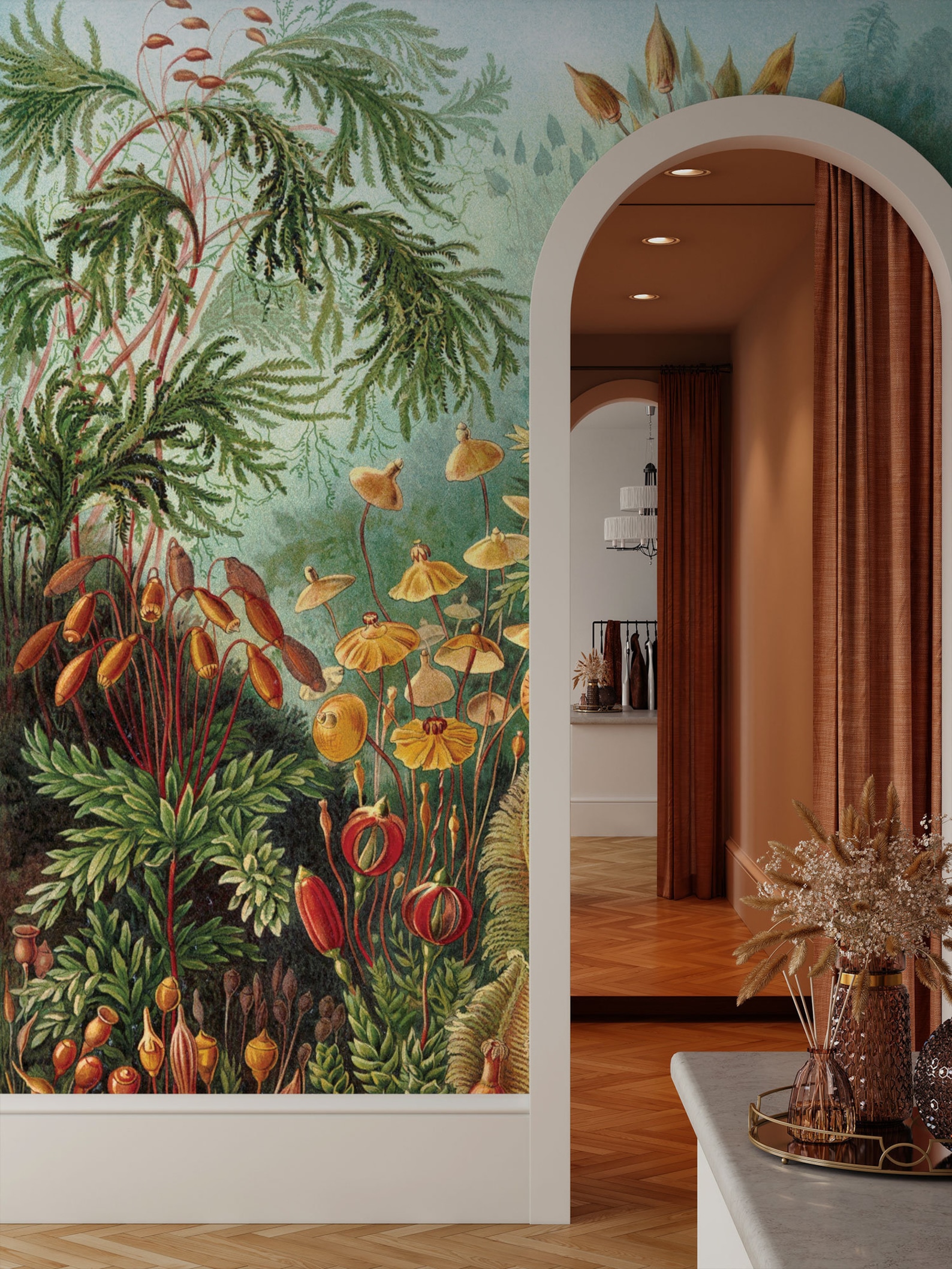 Haeckel Muscinae Wallpaper, Tropical Jungle and Colorful Exotic Plants ...