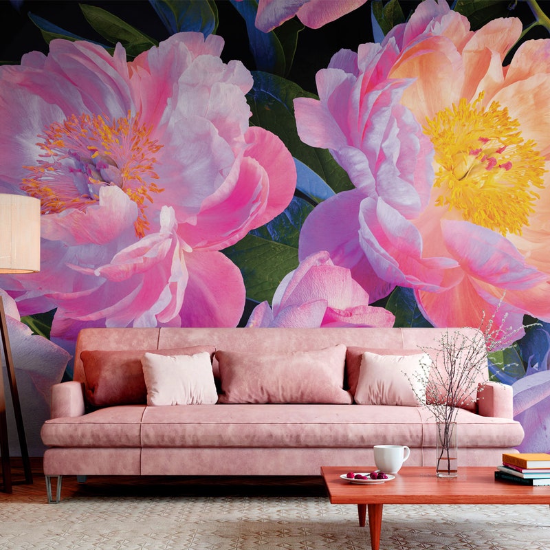 Floral Wall Mural - Etsy