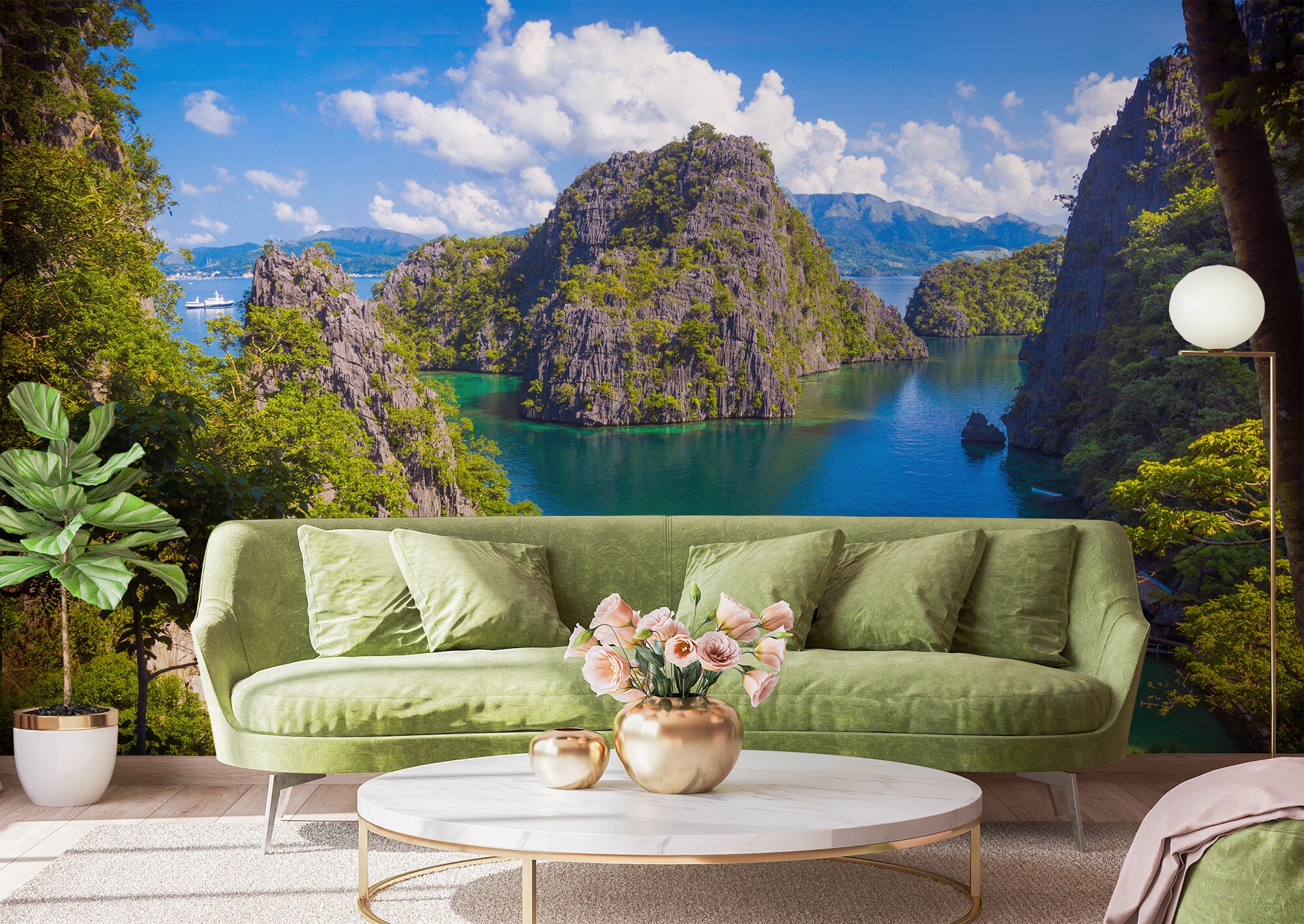 Twin Lagoon Paradise Wallpaper, Limestone Cliffs, Coron Palawan ...