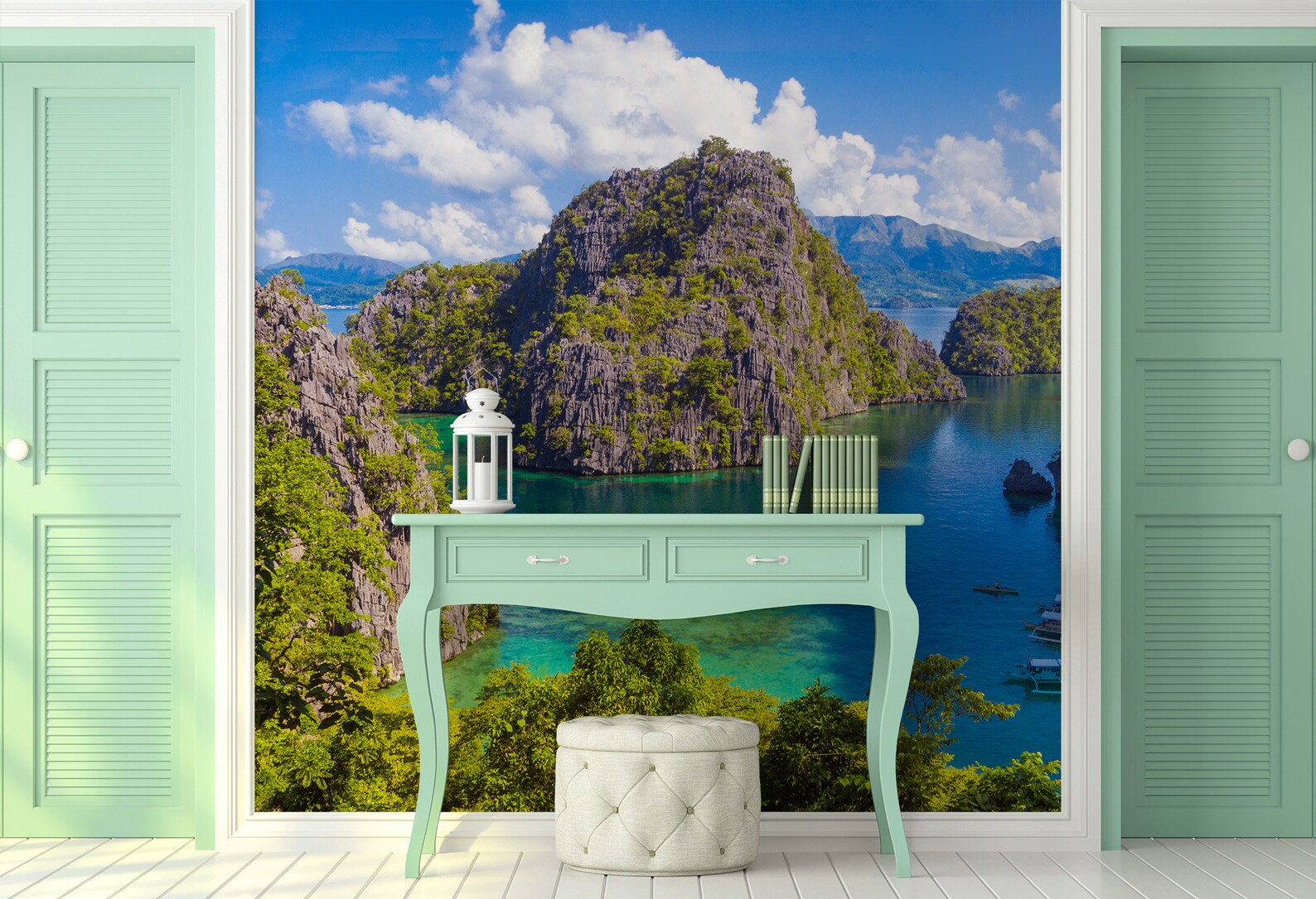 Twin Lagoon Paradise Wallpaper, Limestone Cliffs, Coron Palawan ...