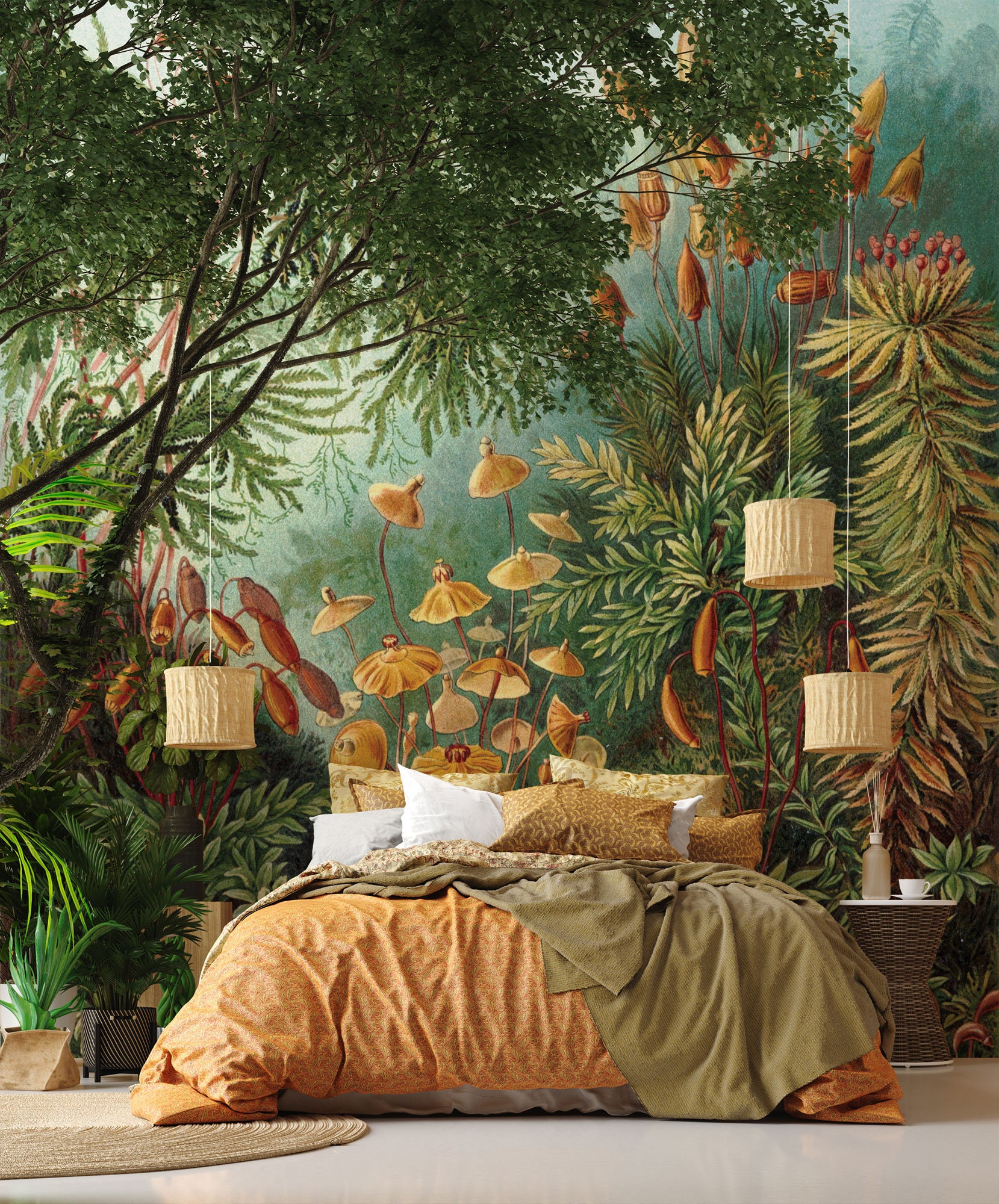Haeckel Muscinae Wallpaper, Tropical Jungle and Colorful Exotic Plants ...