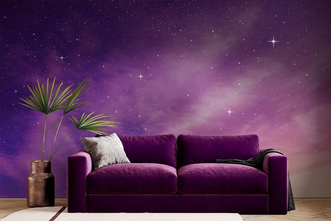 Colorful Night Sky Wallpaper, Abstract Wall Mural • Peel and Stick ...